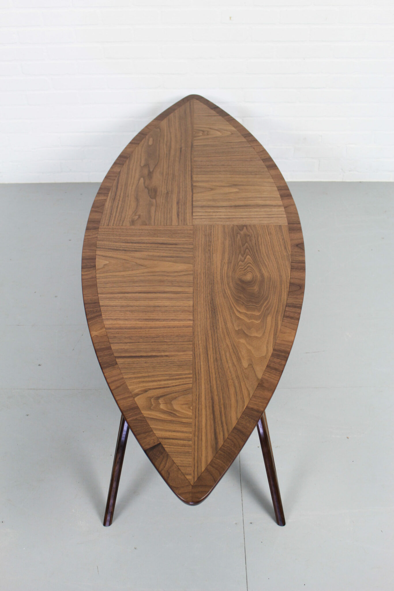 Mid century style curved american nut coffee table – The Great Apple