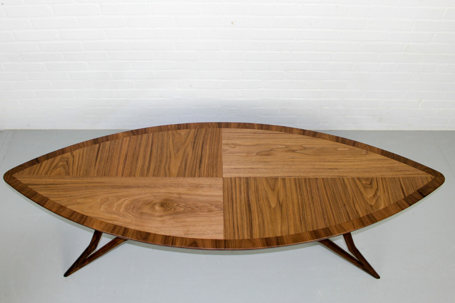 Mid century style curved american nut coffee table – The Great Apple