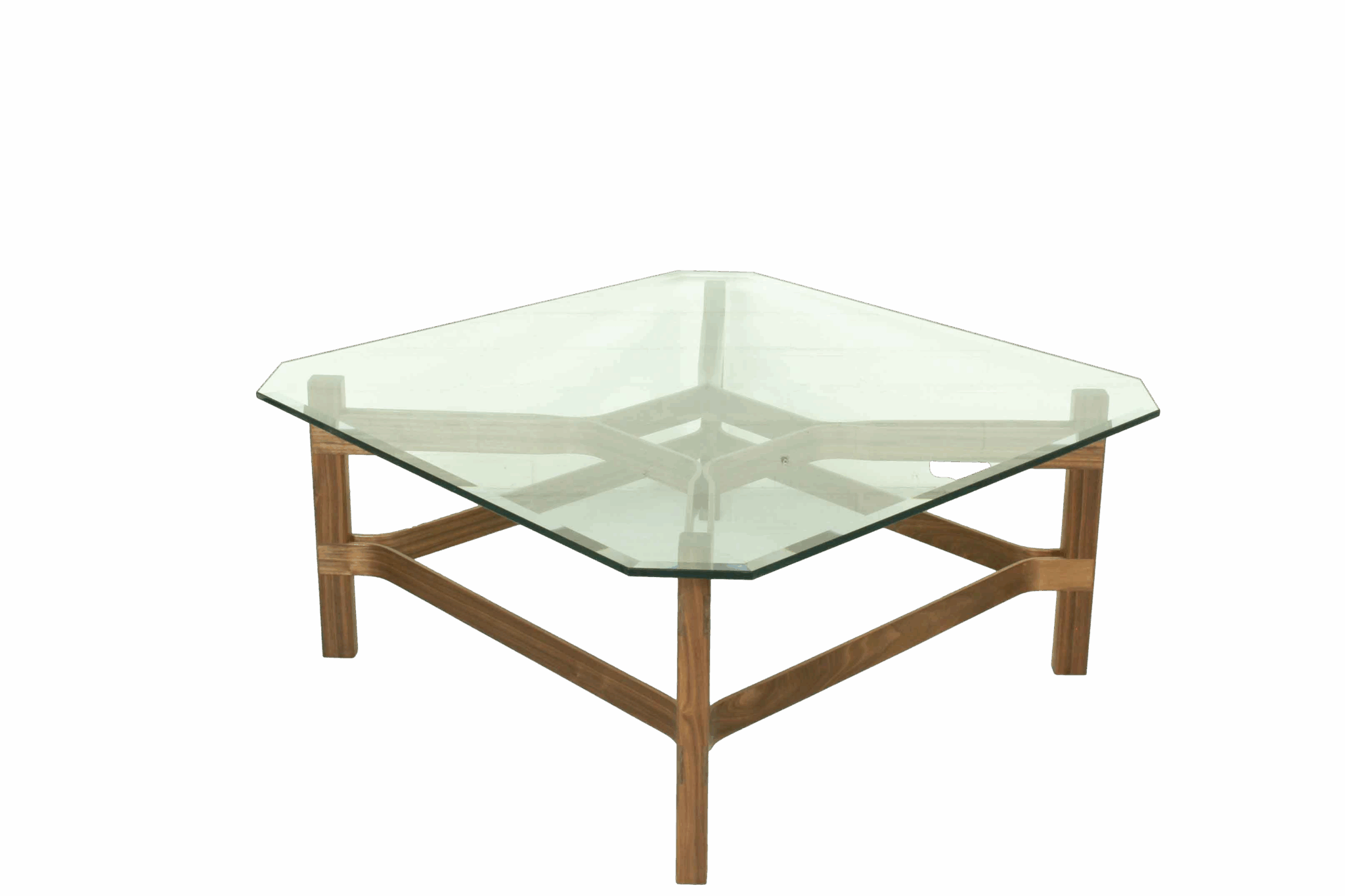 Mid century style curved american nut coffee table – The Great Apple